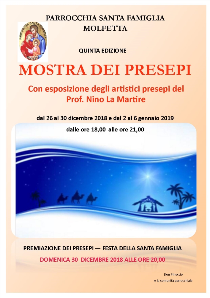 Quindici Molfetta - Mostra di presepi alla parrocchia S. Famiglia di ... Quindici Molfetta - Mostra di presepi alla parrocchia S. Famiglia di ...